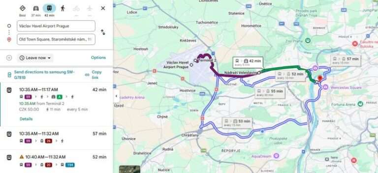 Prague Airport Transport Guide: Prices, Times & Routes
